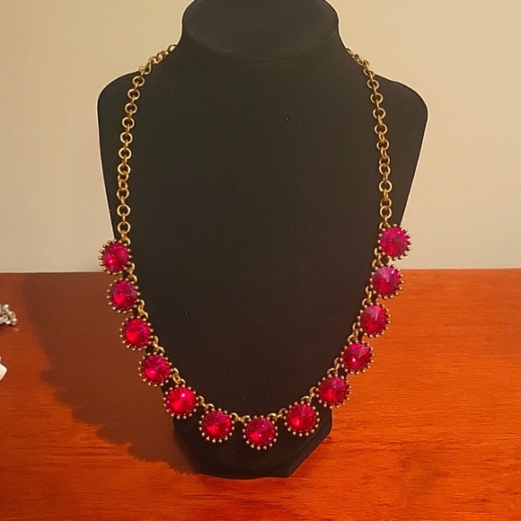 Plunder | Jewelry | Plunder Statement Necklace Rafaelian Gold Ruby ...